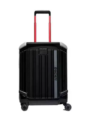 PIQUADRO X Ducati Ridged Suitcase - Black