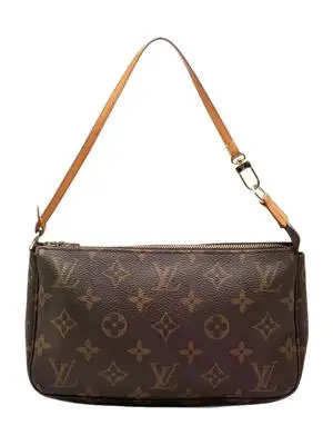 LOUIS VUITTON 2001 Monogram Pochette Accessoires Shoulder Bag - Brown