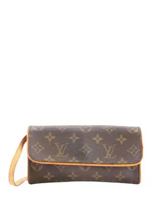 LOUIS VUITTON Twin Handbag Monogram Canvas Pm - Brown
