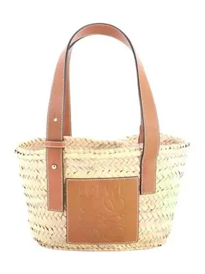 Loewe Raffia Small Tote Bag - Brown