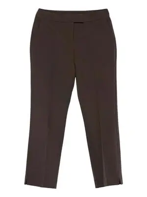 Imperial Pressed Crease Side Slit Trousers - Brown