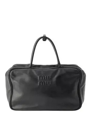 Miu Miu 2010-2026 Large Soft Calf Softy Beau Top Handle Bag Satchel Black