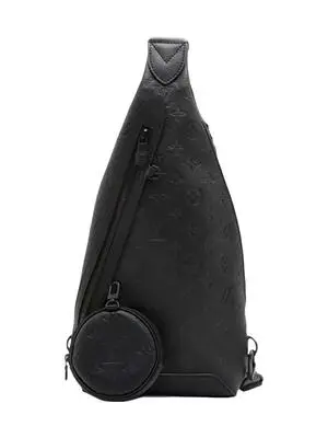 LOUIS VUITTON Monogram Shadow Duo Slingbag Crossbody Bag - Black