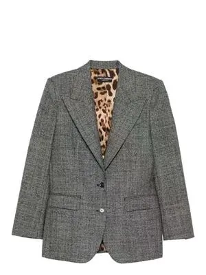 Dolce & Gabbana Peak Lapel Single-breasted Blazer - Grey