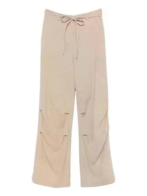 LE SULLY STUDIO Pleated Wide Leg Trousers - Neutrals