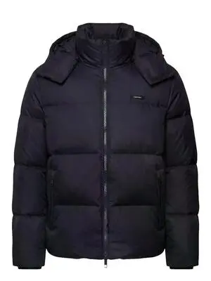 Calvin Klein Padded Hooded Jacket - Blue