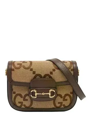 Gucci Horsebit 1955 Jumbo Gg Shoulder Bag - Brown