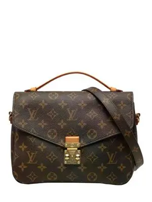 LOUIS VUITTON Louis Vuitton Monogram Pochette Metis Satchel Brown