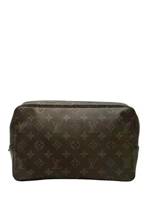 LOUIS VUITTON 1986 Monogram Trousse Toilette 28 Clutch Bag - Brown