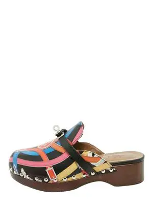 Hermès Carlotta Cavalcadour Mules With Kelly Buckle Detail - Black