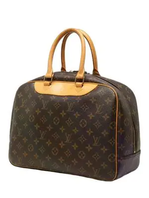 LOUIS VUITTON Monogram Deauville Handbag - Brown