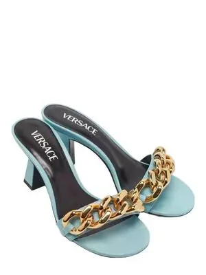 Versace Medusa Chain Sandals - Blue
