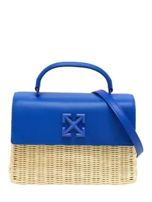 Off-White Jitney 1.4 Straw Handbag - Blue