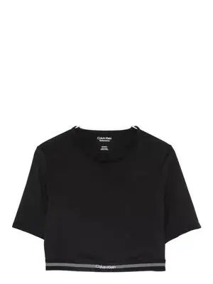 Calvin Klein Tape Cropped T-shirt - Black