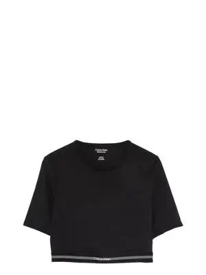 Calvin Klein Tape Cropped T-shirt - Black
