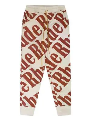 Rhude Logo-print Track Pants Neutrals