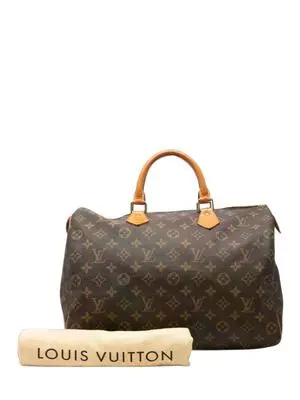 LOUIS VUITTON Monogram Speedy 35 Boston Bag - Brown
