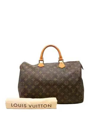 LOUIS VUITTON Monogram Speedy 35 Boston Bag - Brown