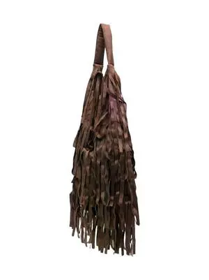 LA MILANESA Large Aretha Fringed Shoulder Bag - Brown