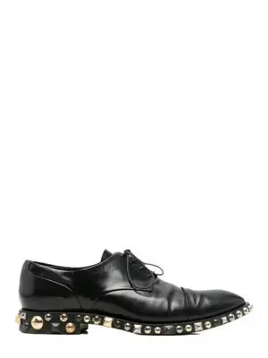LOUIS VUITTON 2010 Stud Embellished Derby Shoes - Black