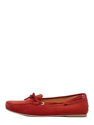 TOD'S Tod's Vintage Gommino Bow Loafers Red