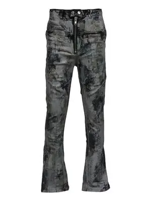 FILTH Bleach-effect Zip-detail Jeans - Grey