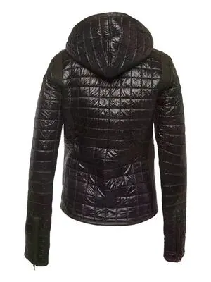 DOLCE & GABBANA Dolce & Gabbana Quilted Leather Trimmed Hooded Puffer Jacket