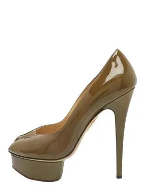 CHARLOTTE OLYMPIA Charlotte Olympia Peep-Toe Platform Stiletto Pumps Green