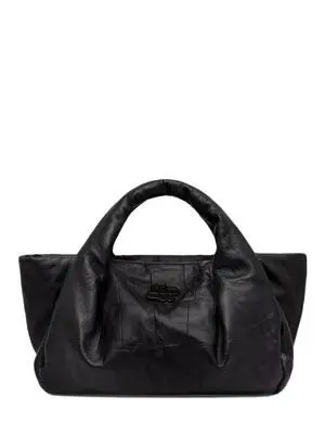 Munthe Croc-effect Padded Tote Bag - Black