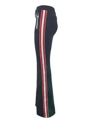 Balmain Stripe Detail Flared Trousers - Blue