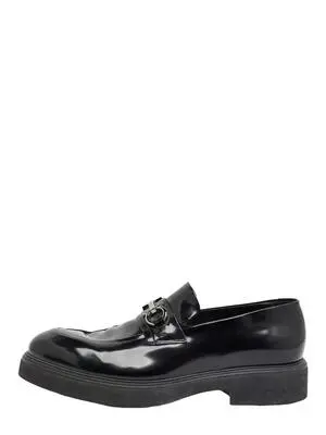 SALVATORE FERRAGAMO Fiorello Gancini Loafers In Black Patent Leather