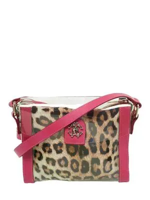 Roberto Cavalli Leopard Print Crossbody Bag - Neutrals
