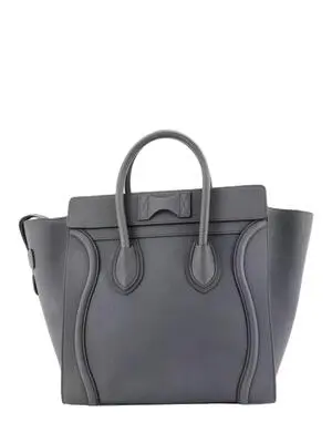 Celine Luggage Bag Grainy Leather Mini Tote Bag Grey