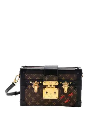 LOUIS VUITTON Petite Malle Handbag Monogram Canvas Clutch Bag - Black