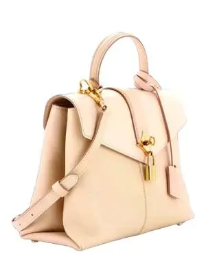 LOUIS VUITTON Rose Des Vents Bag Leather Pm Satchel Neutrals