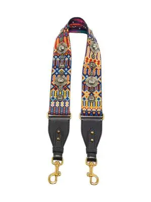 Dior Studded Embroidered Shoulder Strap - Black