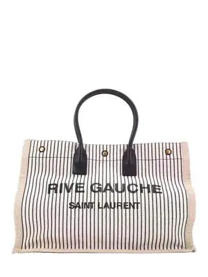 Saint Laurent Rive Gauche Shopper Tote Bag - Neutrals