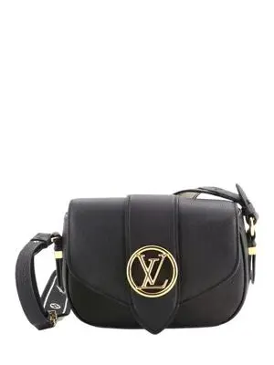 LOUIS VUITTON Pont 9 Soft Bag Leather Pm - Black