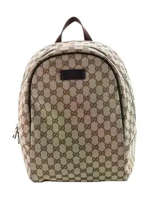 Gucci Gg Canvas Zip Around Travel Backpack - Brown