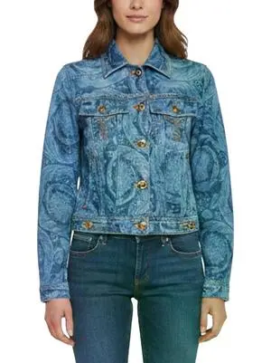 VERSACE Versace Printed Medusa Denim Jacket