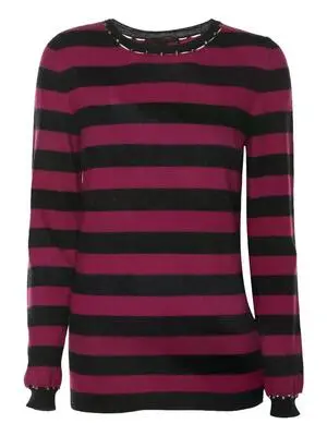 LOUIS VUITTON Louis Vuitton Striped Crew Neck Long Sleeve Sweater