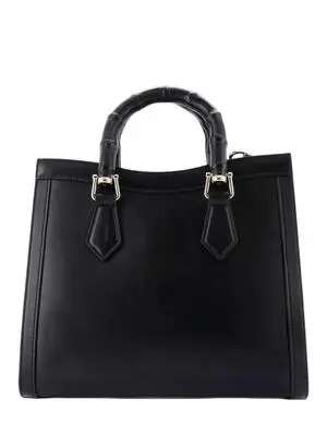 Gucci Diana Nm Bamboo Handle Leather Small Tote Bag - Black