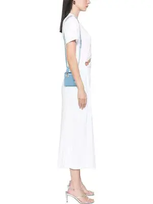 Dior 2021 Micro Patent Cannage Lady Dior Satchel Blue