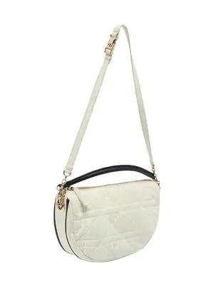 Dior Medium Vibe Cannage Tote Bag - White