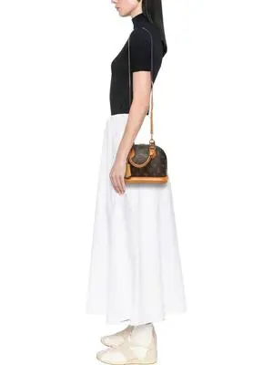 LOUIS VUITTON 2016 Monogram Alma Bb Satchel - Brown