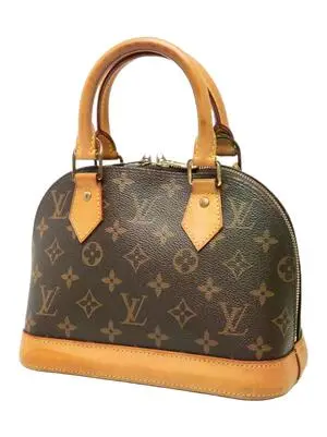 LOUIS VUITTON 2016 Monogram Alma Bb Satchel - Brown