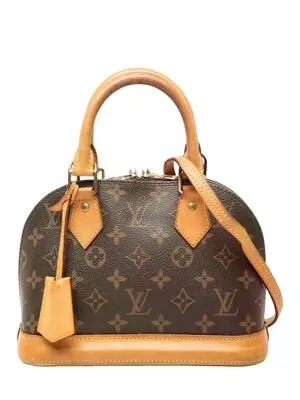 LOUIS VUITTON Monogram Alma Bb Satchel - Brown