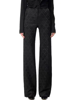 ALBERTA FERRETTI Alberta Ferretti Jacquard Pattern Straight-Leg Trousers