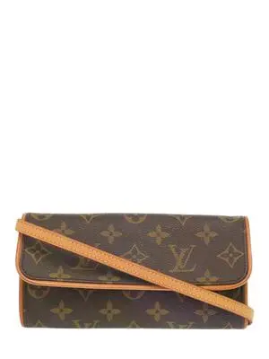 LOUIS VUITTON Monogram Pochette Twin Pm Crossbody Bag - Brown