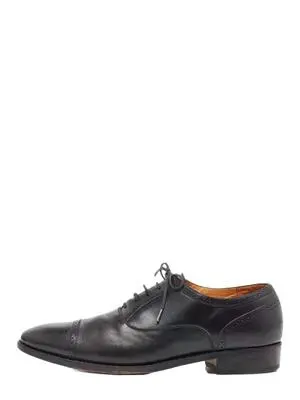 Prada Lace-up Oxford Shoes With Brogue Detailing - Black